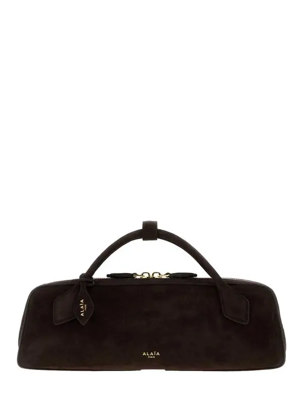 Alaïa Dark Suede Teckel Handbag - Brown