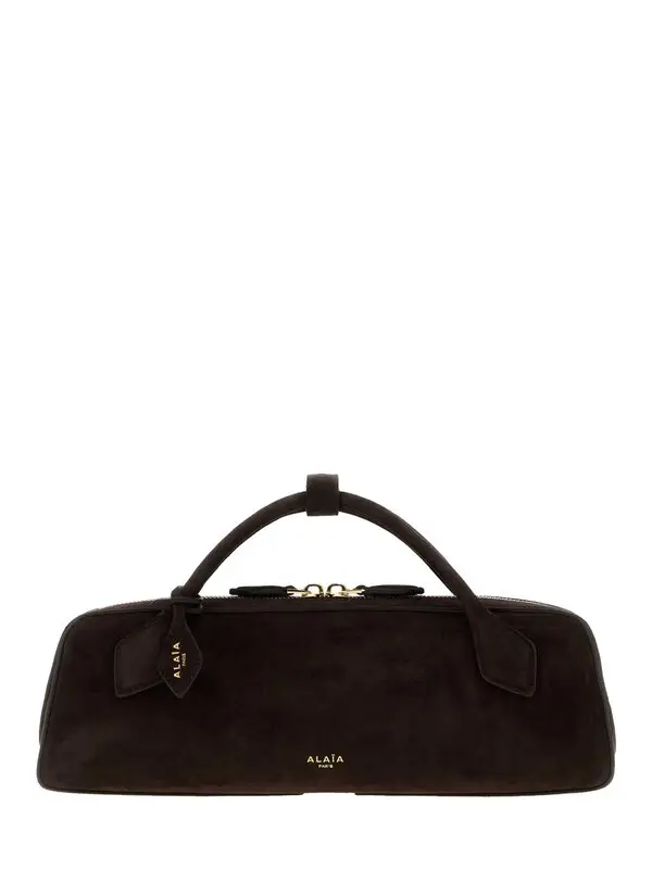 Alaïa Dark Suede Teckel Handbag - Brown