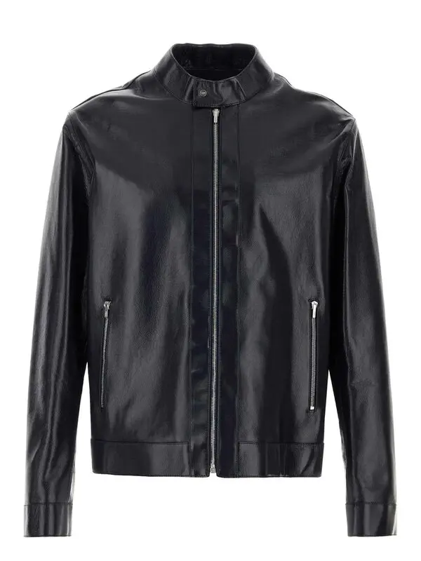 Fendi Midnight Leather Jacket - Blue