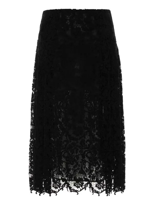 Fendi Macrame Lace Skirt - Black