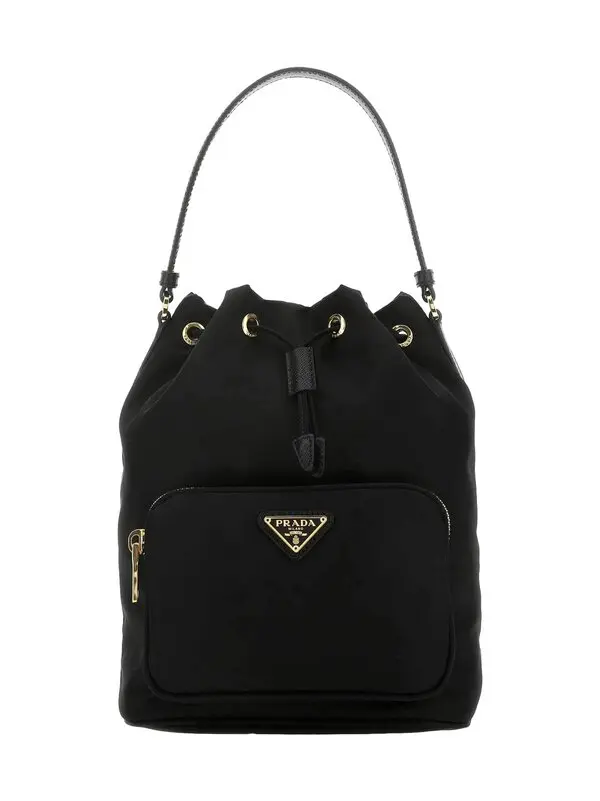 Prada Re-nylon Duet Bucket Bag - Black