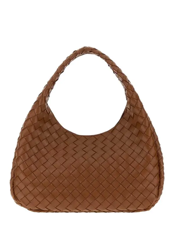 Bottega Veneta Caramel Leather Campana Shoulder Bag - Brown