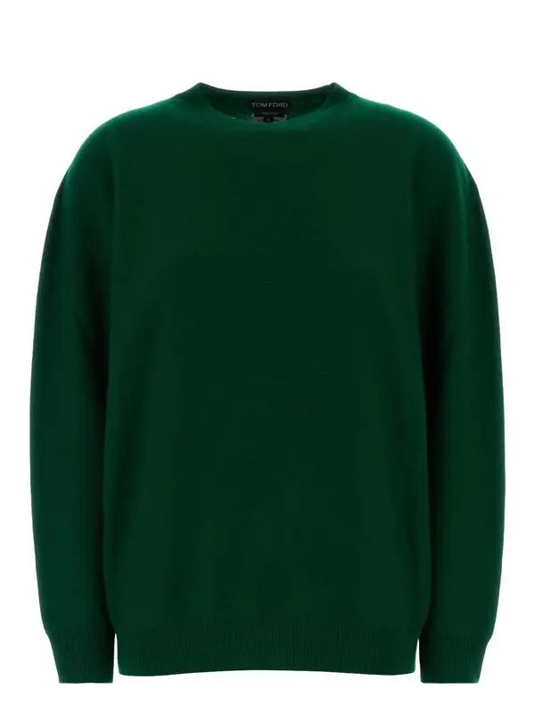 TOM FORD Dark Cashmere Oversize Sweater - Green