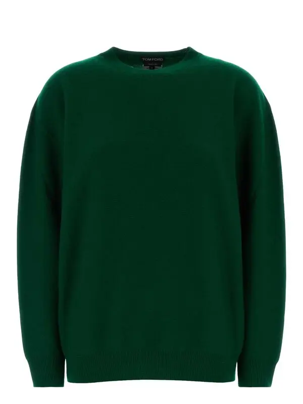TOM FORD Dark Cashmere Oversize Sweater - Green
