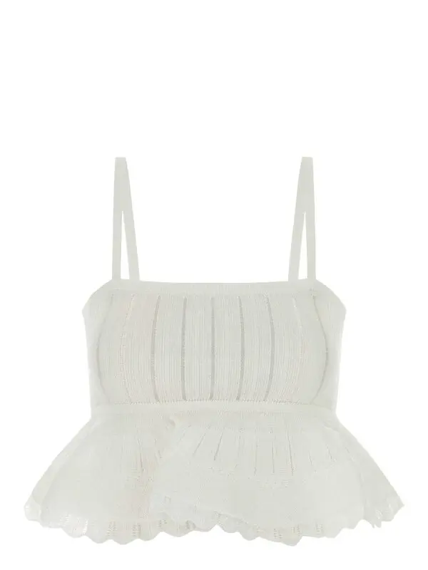 Alaïa Crinoline Top - White