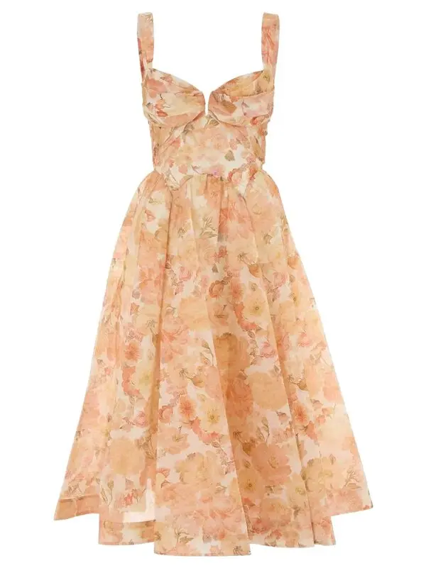 Zimmermann Printed Linen Blend Rebellion Dress - Multicolor