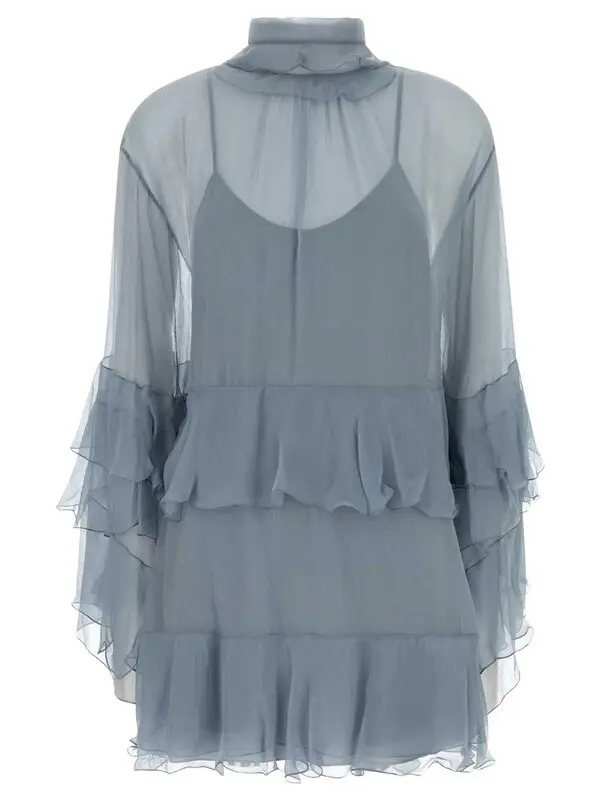 Chloé Powder Crepe Dress - Blue