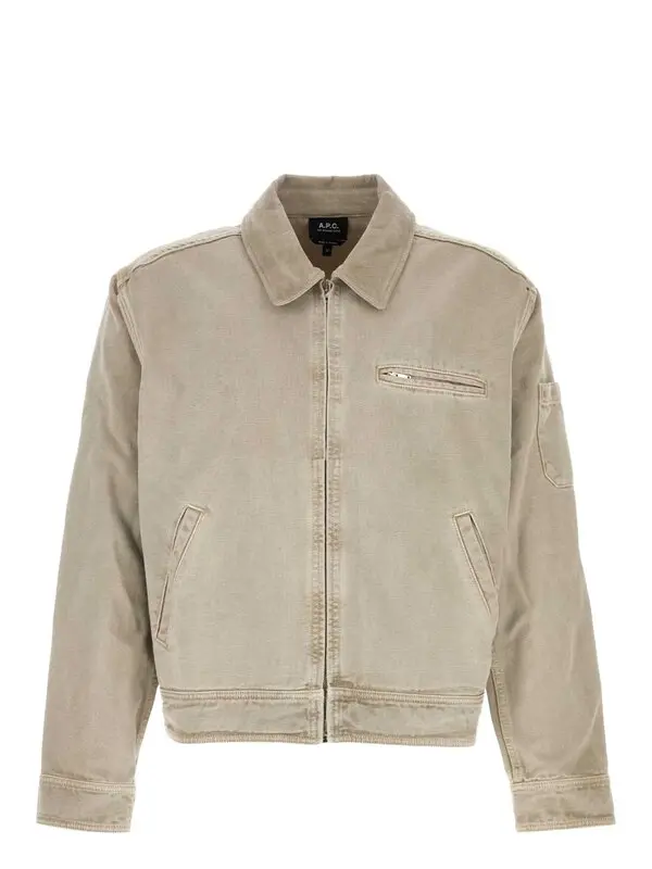 A.p.c. Grey Denim Alexis Jacket - Yellow