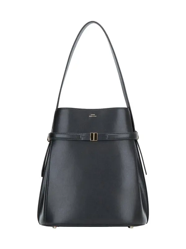 TOTEME Belted Leather Bucket Bag - Multicolor