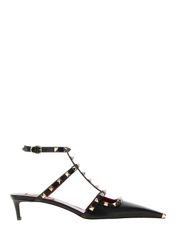 Valentino Garavani Leather Rockstuds Pumps - Black