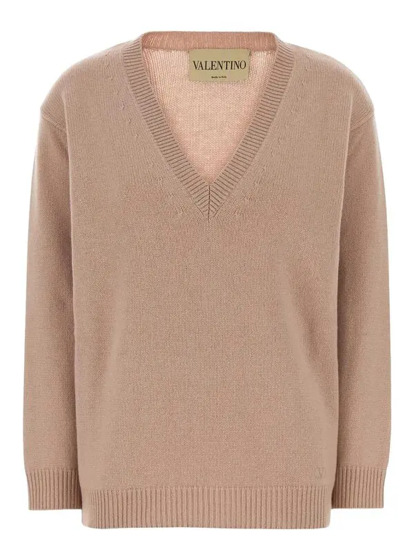 Valentino Garavani Powder Cashmere Oversize Sweater - Pink