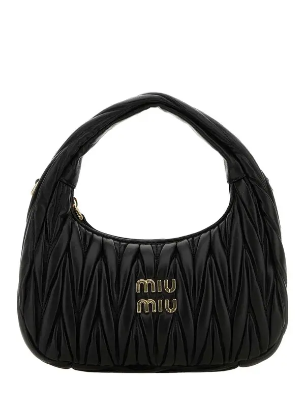 Miu Miu Nappa Leather Wander Handbag - Black