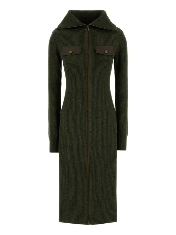 Zimmermann Olive Wool Blend Utility Cardigan - Green