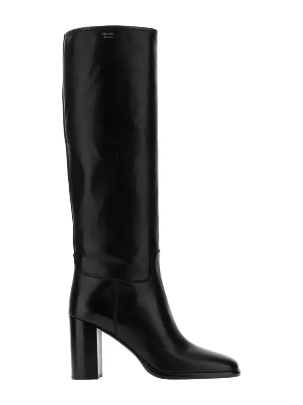 Prada Leather Boots - Black