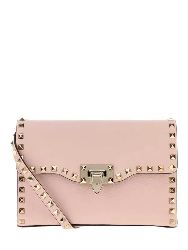 Valentino Garavani Leather Small Rockstud Crossbody Bag - Pink