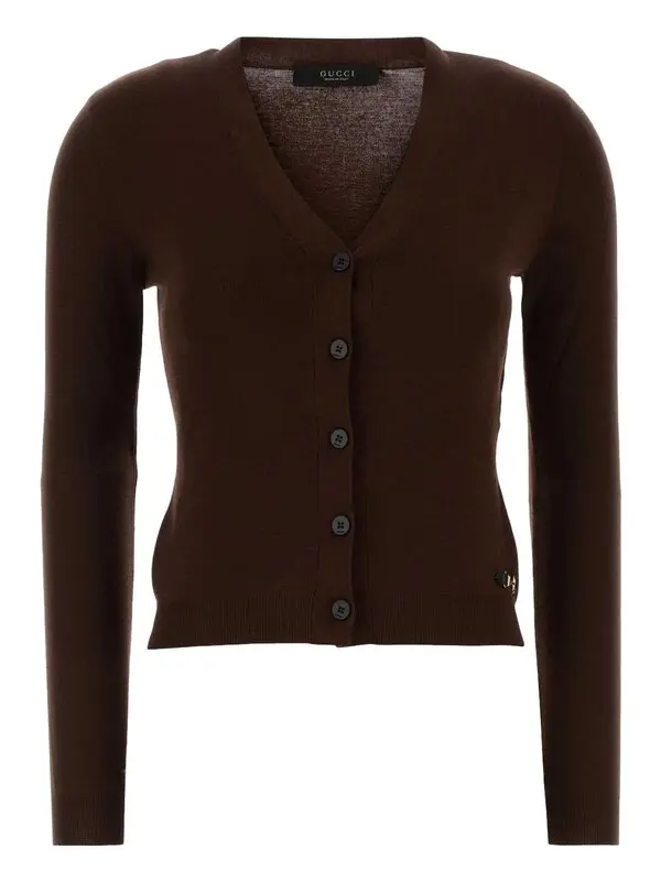 Gucci Wool Cardigan - Brown