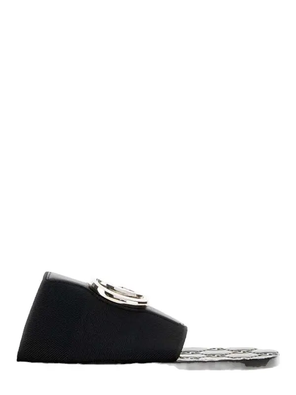 Gucci Fabric Riviera Slippers - Black