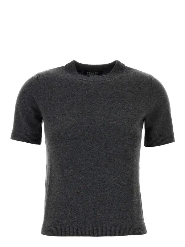 Max Mara Dark Wool Blend Just Sweater - Gray