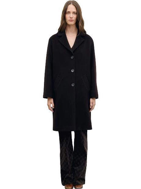 Gerard Darel Aelis Angora Blend Collared Overcoat - Cinnamon