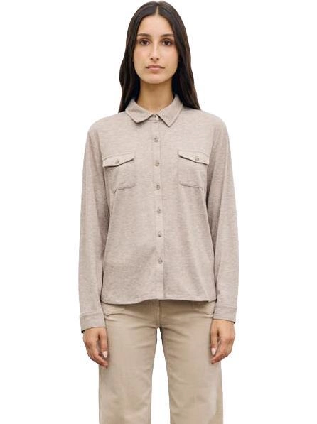 Gerard Darel Barba Button Front Shirt - Beige