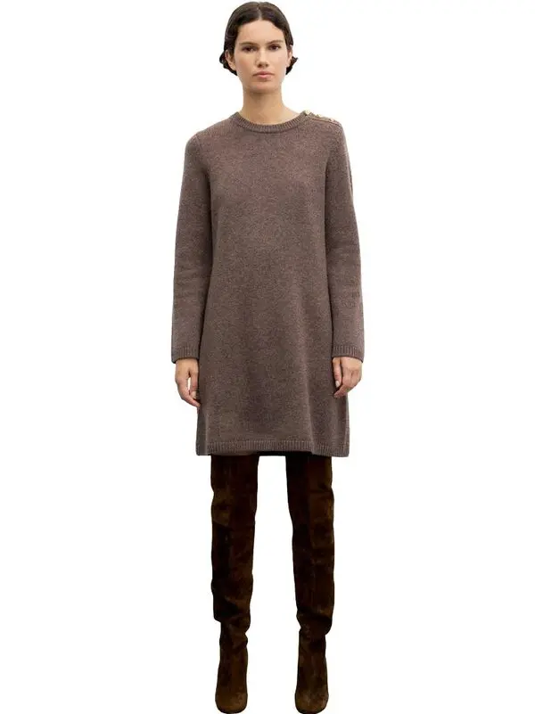 Gerard Darel Coly Knitted Mini Dress - Brown