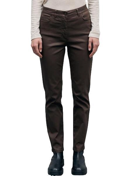Gerard Darel Ilda Slim Mid Rise Coated Jeans - Brown