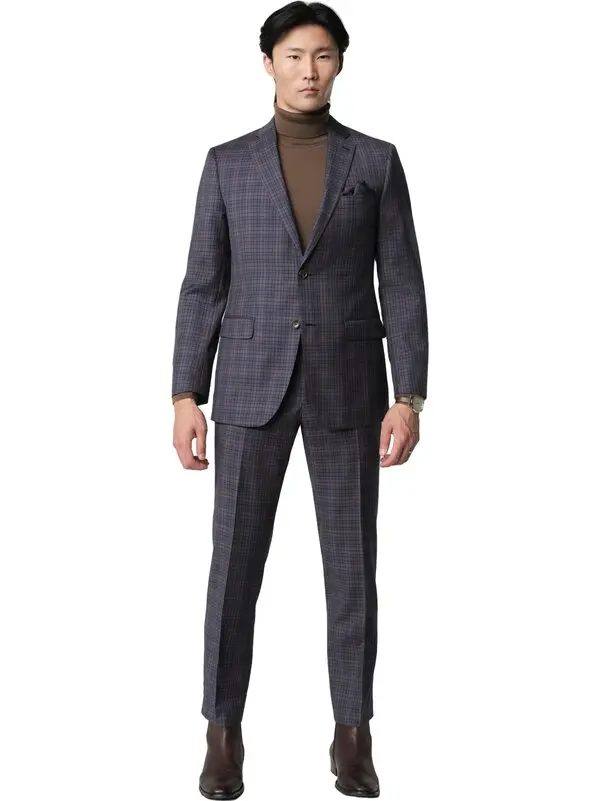INDOCHINO Paxton Glen Check Light Blazer - Brown