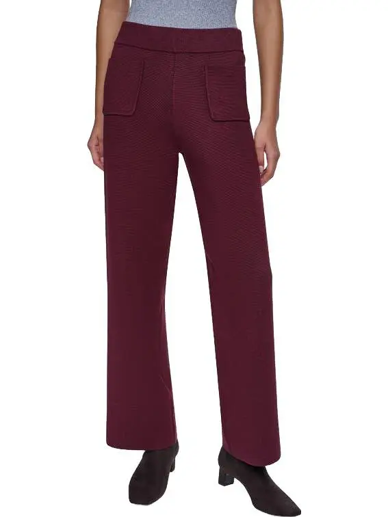 Dkny Front Pocket Sweater Pants - Cabernet