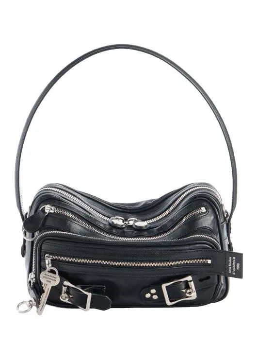 Acne Studios Camero Party Leather Shoulder Bag - Black
