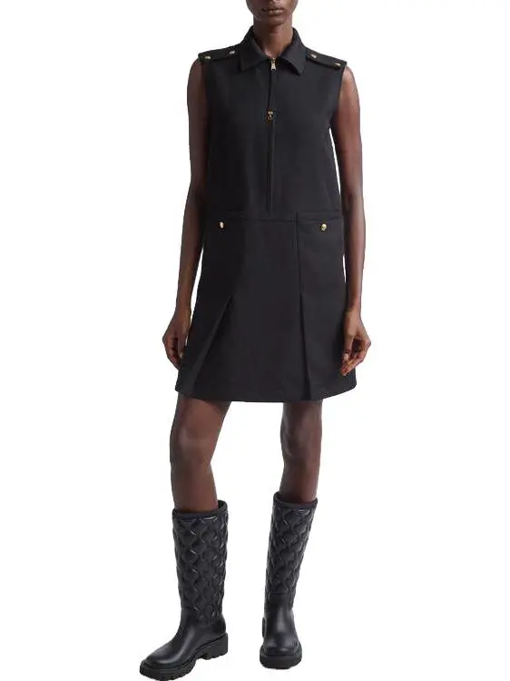 Moncler Virgin Wool Shift Dress - Black
