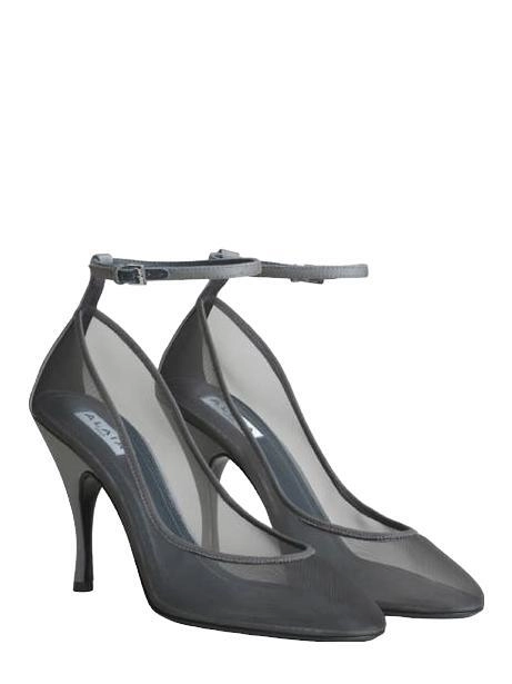 Alaïa Mesh Ankle Strap Pump - 840 Anthracite