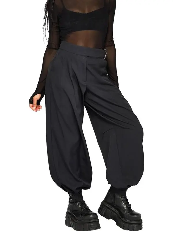 DISTURBIA Taylor D-ring Balloon Trouser - Black