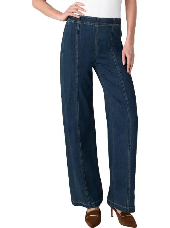 LIVERPOOL High Waist Seam Detail Wide Leg Jeans - Crosswind