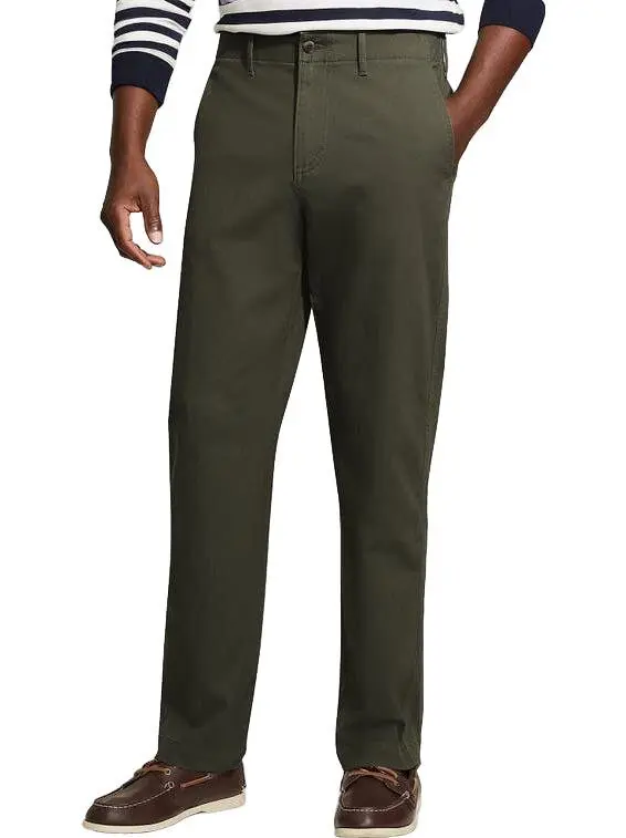 LANDS' END Knockabout Comfort Waist Classic Straight Fit Chino Pant - Forest Moss