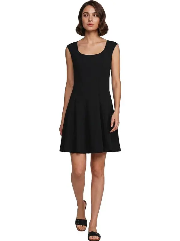 LANDS' END Starfish Scoop Neck Sleeveless Mini Dress - Black