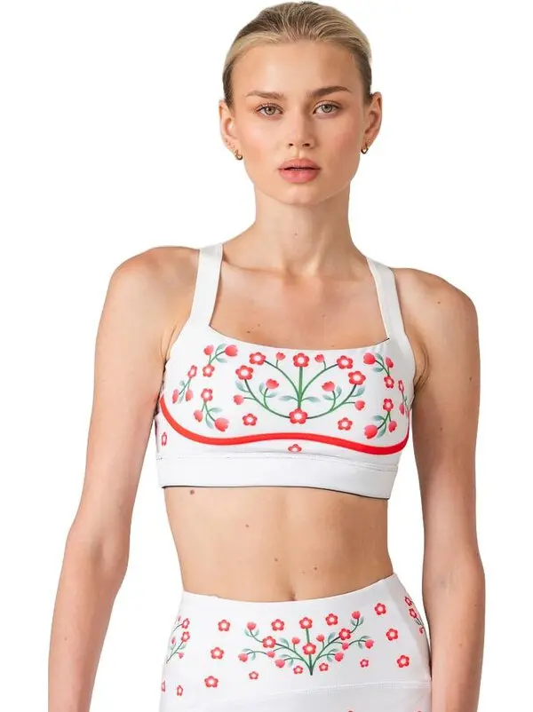 JESSIE ZHAO NEW YORK Day/night Garden Reversible Racerback Sports Bra - Black