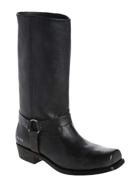 GOLDEN GOOSE Biker Square Leather Boot - Black
