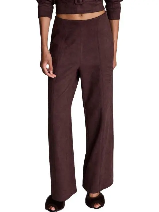 KENNETH COLE Hollywood High Waist Wide Leg Pants - Medium Bark