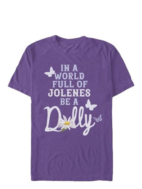 DOLLY PARTON In A World Full Of Butterflies Short Sleeve T-shirt - Purple