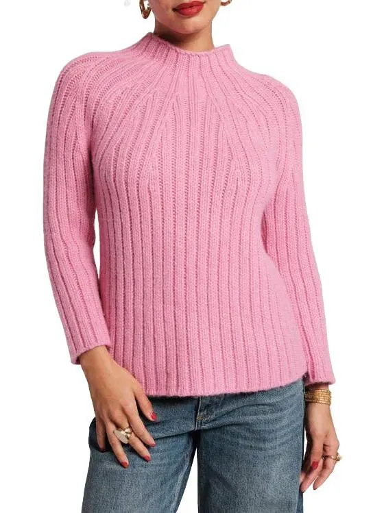 FRANCES VALENTINE Shelby Funnelneck Sweater - Pink