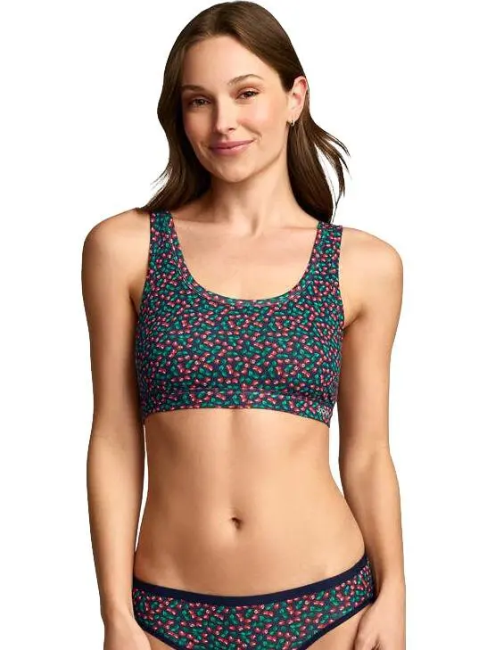 JOCKEY Organic Cotton Stretch Tank Strap Bralette - Fresh Cherry