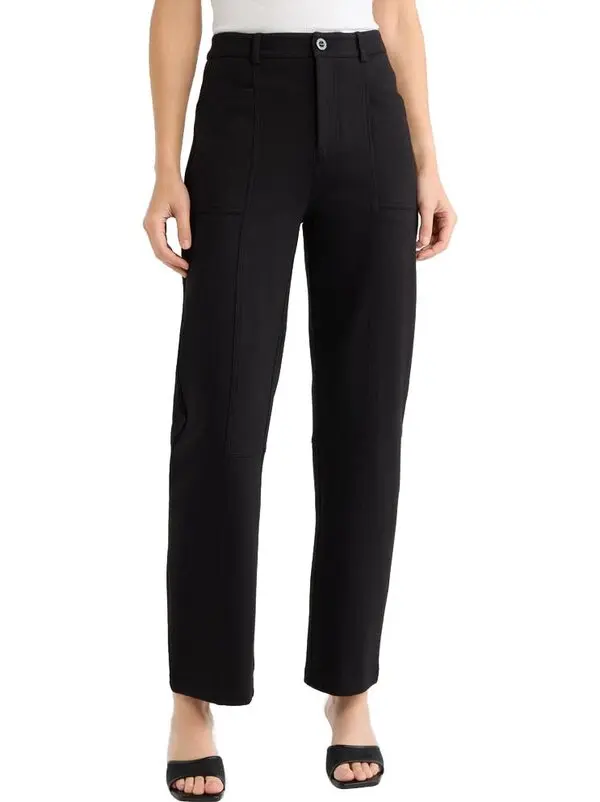 APNY Stretch Barrel Leg Pants - Black