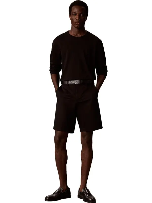 Calvin Klein Cotton Flex Straight 9" Shorts - Black