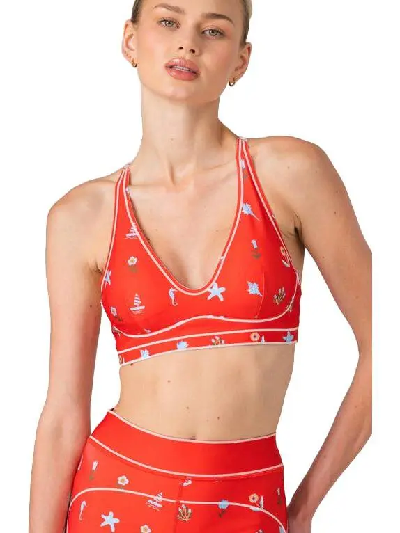 JESSIE ZHAO NEW YORK Tides Sports Bra - Red