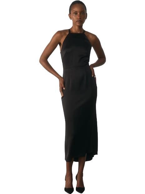 The Fold Lucia Midi Dress - Black