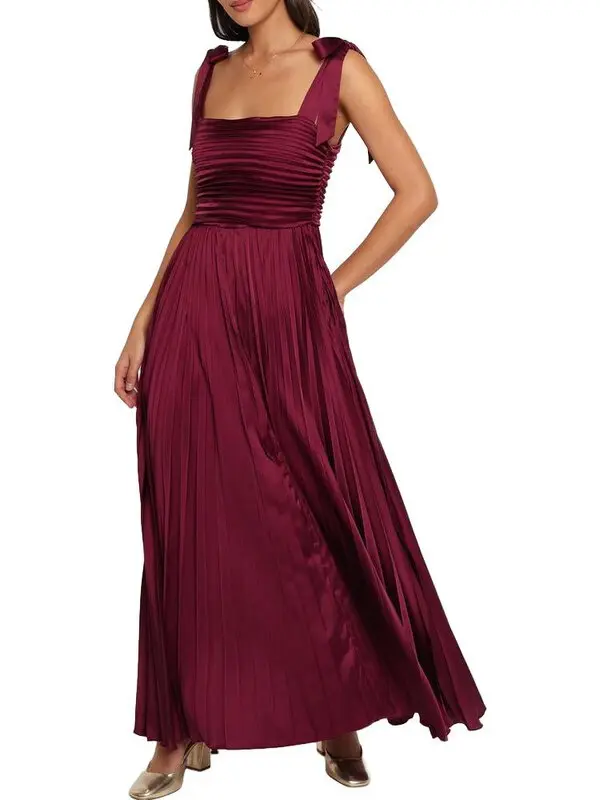 PETAL & PUP Beaumont Maxi Dress - Wine