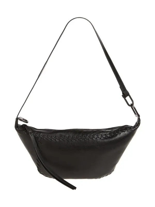 ALLSAINTS Esme Micro Whipstitch Leather Handbag - Black