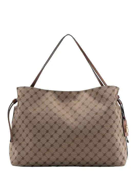 Mango Jacquard Faux Bucket Bag - Leather