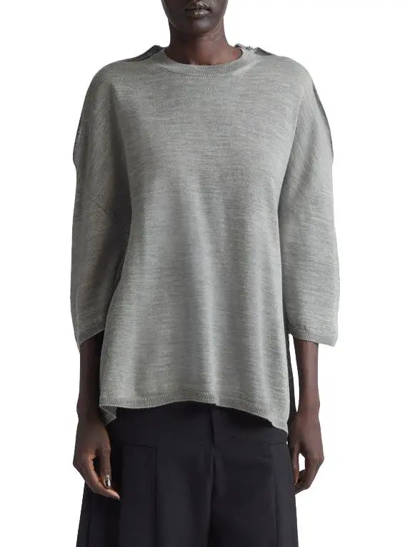 Comme Des Garçons 12 Gauge Acrylic And Wool Sweater - Grey