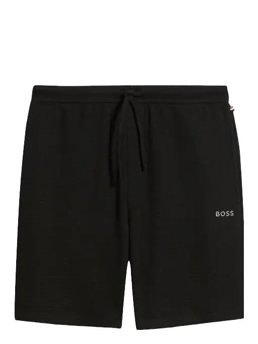 BOSS Waffle Knit Shorts - Black